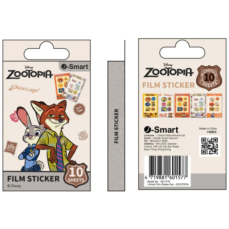 i-Smart Disney Instant Film Sticker (Zootopia) – Lau Asia Distribution ...